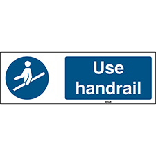 Brady Part: 819672 | ISO Safety Sign - Use handrail | Brady.co.uk
