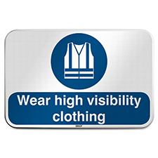 ISO Safety Sign - Wear high visibility clothing - Brady Part: 305618 ...