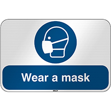 Brady Part: 303894 | ISO Safety Sign - Wear a mask | Brady.co.uk