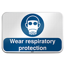ISO Safety Sign - Wear respiratory protection - Brady Part: 305636 ...