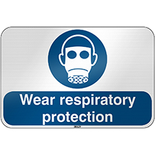 ISO Safety Sign - Wear respiratory protection - Brady Part: 303898 ...