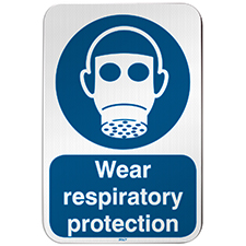 ISO Safety Sign - Wear respiratory protection - Brady Part: 305632 ...