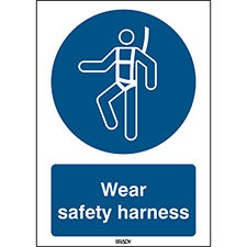 Brady Part: 820569 | ISO Safety Sign - Wear safety harness | www.brady.eu