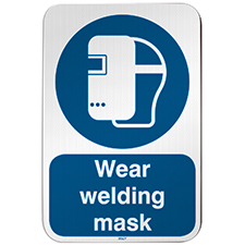ISO Safety Sign - Wear welding mask - Brady Part: 305650 | Brady | Brady.eu