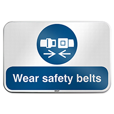 ISO Safety Sign - Wear safety belts - Brady Part: 305663 | Brady | Brady.eu