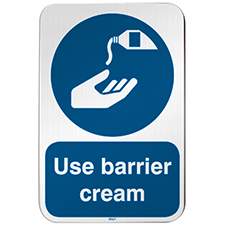 ISO Safety Sign - Use barrier cream - Brady Part: 305677 | Brady | Brady.eu