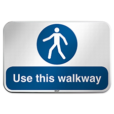 ISO Safety Sign - Use this walkway - Brady Part: 305699 | Brady | Brady.eu