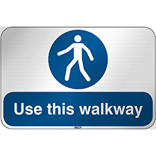 ISO Safety Sign - Use this walkway - Brady Part: 303926 | Brady ...