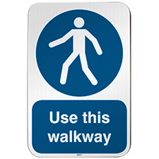 ISO Safety Sign - Use this walkway - Brady Part: 305695 | Brady | Brady.eu