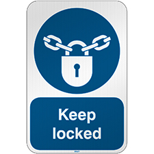 ISO Safety Sign - Keep locked - Brady Part: 303184 | Brady | Brady.eu