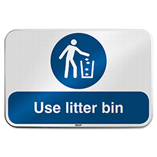 ISO Safety Sign - Use litter bin - Brady Part: 305753 | Brady | Brady.co.uk