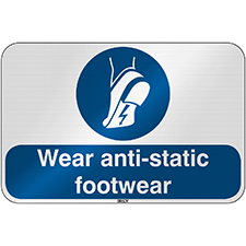 ISO Safety Sign - Wear anti-static footwear - Brady Part: 303958 ...