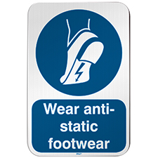 ISO Safety Sign - Wear anti-static footwear - Brady Part: 305767 ...