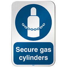 ISO Safety Sign - Secure gas cylinders - Brady Part: 305893 | Brady ...