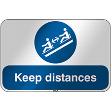 Brady Part: 304038 | ISO Safety Sign - Keep distances | Brady.co.uk