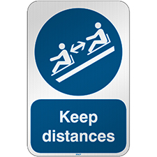 Brady Part: 303304 | ISO Safety Sign - Keep distances | Brady.co.uk