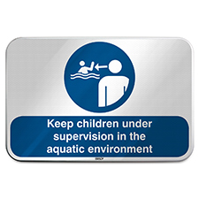 ISO Safety Sign - Keep children under supervision in the aquatic ...