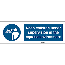 Brady Part: 238872 | ISO Safety Sign - Keep children under supervision ...