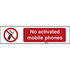 ISO Safety Sign - No activated mobile phones - Brady Part: 823545 ...