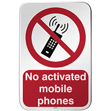 ISO Safety Sign - No activated mobile phones - Brady Part: 305008 ...