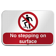 ISO Safety Sign - No stepping on surface - Brady Part: 305066 | Brady ...