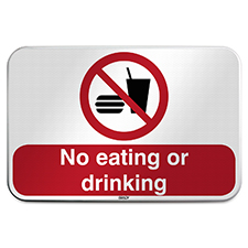ISO Safety Sign - No eating or drinking - Brady Part: 305093 | Brady ...