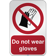 ISO Safety Sign - Do not wear gloves - Brady Part: 303510 | Brady ...