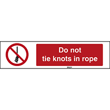 ISO 7010 Sign - Do not tie knots in rope | Brady | BradyID.com