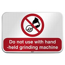 ISO Safety Sign - Do not use with hand-held grinding machine - Brady ...
