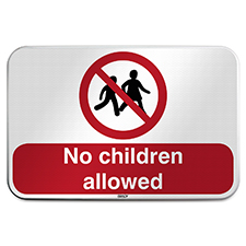 ISO Safety Sign - No children allowed - Brady Part: 305220 | Brady ...
