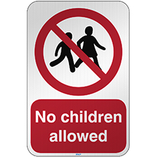 ISO Safety Sign - No children allowed - Brady Part: 303550 | Brady ...