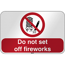 ISO Safety Sign - Do not set off fireworks - Brady Part: 304202 | Brady ...