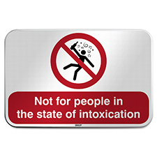 ISO Safety Sign - Not for people in the state of intoxication - Brady ...