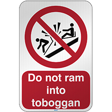 ISO Safety Sign - Do not ram into toboggan - Brady Part: 303600 | Brady ...