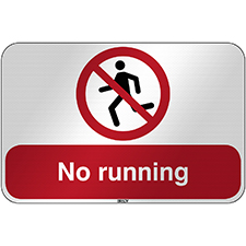 ISO Safety Sign - No running - Brady Part: 304230 | Brady | Brady.eu