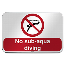 ISO Safety Sign - No sub-aqua diving - Brady Part: 305347 | Brady ...