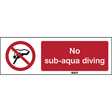 Brady Part: 239201 | ISO Safety Sign - No sub-aqua diving | www.brady.eu