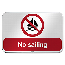 ISO Safety Sign - No sailing - Brady Part: 305365 | Brady | BradyID.com