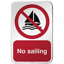 ISO Safety Sign - No sailing - Brady Part: 305361 | Brady | BradyID.com