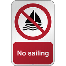ISO Safety Sign - No sailing - Brady Part: 303630 | Brady | Brady.eu