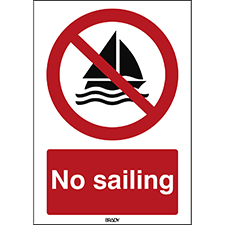 Brady Part: 239518 | ISO Safety Sign - No sailing | Brady.co.uk