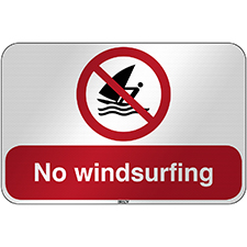 ISO Safety Sign - No windsurfing - Brady Part: 304254 | Brady | Brady.eu