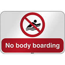 ISO Safety Sign - No body boarding - Brady Part: 304290 | Brady ...