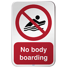 ISO Safety Sign - No body boarding - Brady Part: 305451 | Brady ...