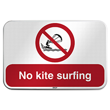 ISO Safety Sign - No kite surfing - Brady Part: 305473 | Brady | Brady.eu