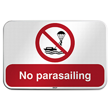 ISO Safety Sign - No parasailing - Brady Part: 305482 | Brady | Brady.eu
