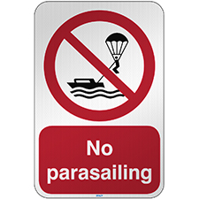 ISO Safety Sign - No parasailing - Brady Part: 303695 | Brady | BradyID.com