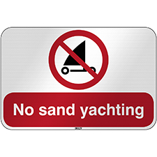 ISO Safety Sign - No sand yachting - Brady Part: 304306 | Brady ...