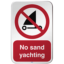 ISO Safety Sign - No sand yachting - Brady Part: 305487 | Brady | Brady.eu