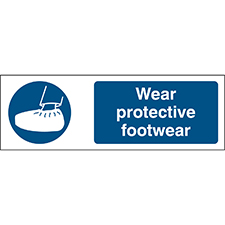 Safety Sign - Wear overshoes - Brady Part: 199254 | Brady | BradyID.com